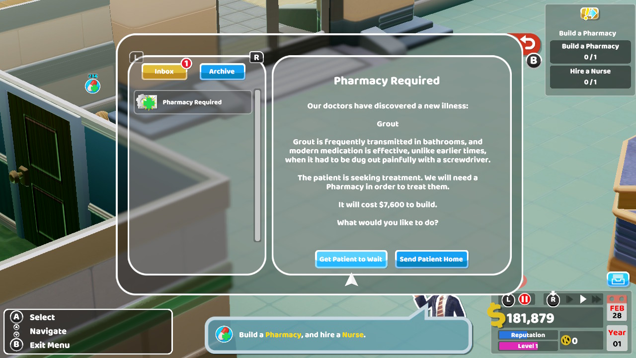 Two Point Hospital (Switch) Review - Vooks