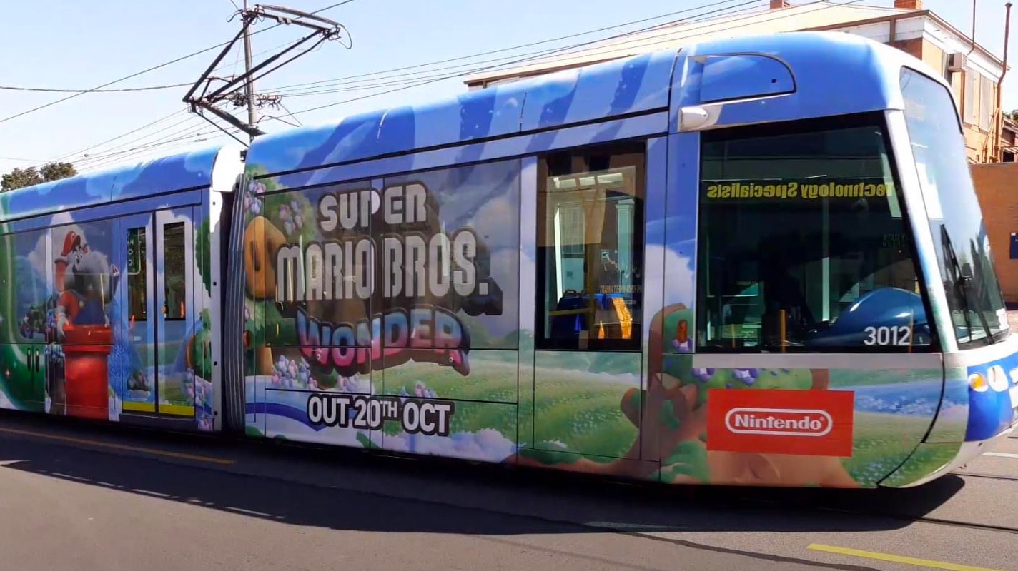 There's a Super Mario Bros. Wonder tram rolling around Melbourne - Vooks