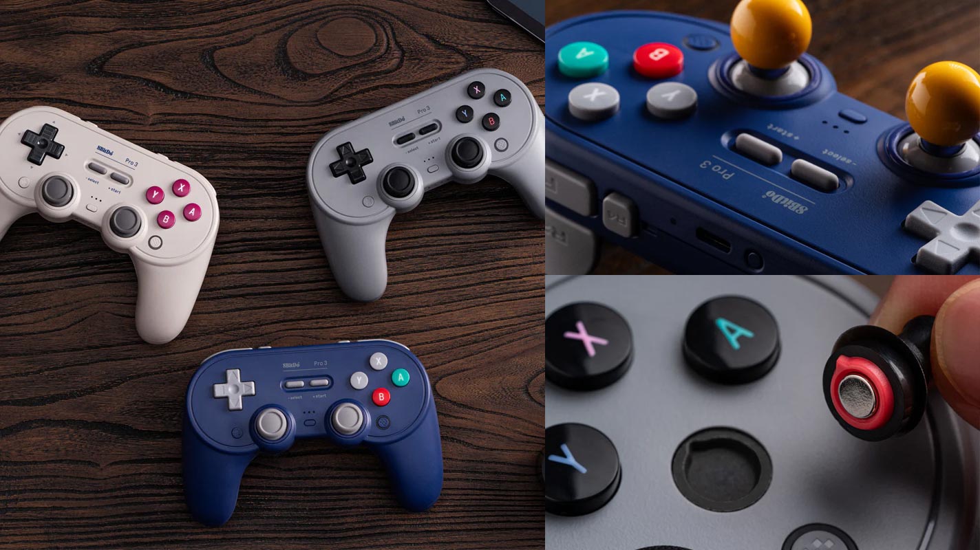 8BitDo is back with a Pro 3 Controller, now in GameCube purple - Vooks